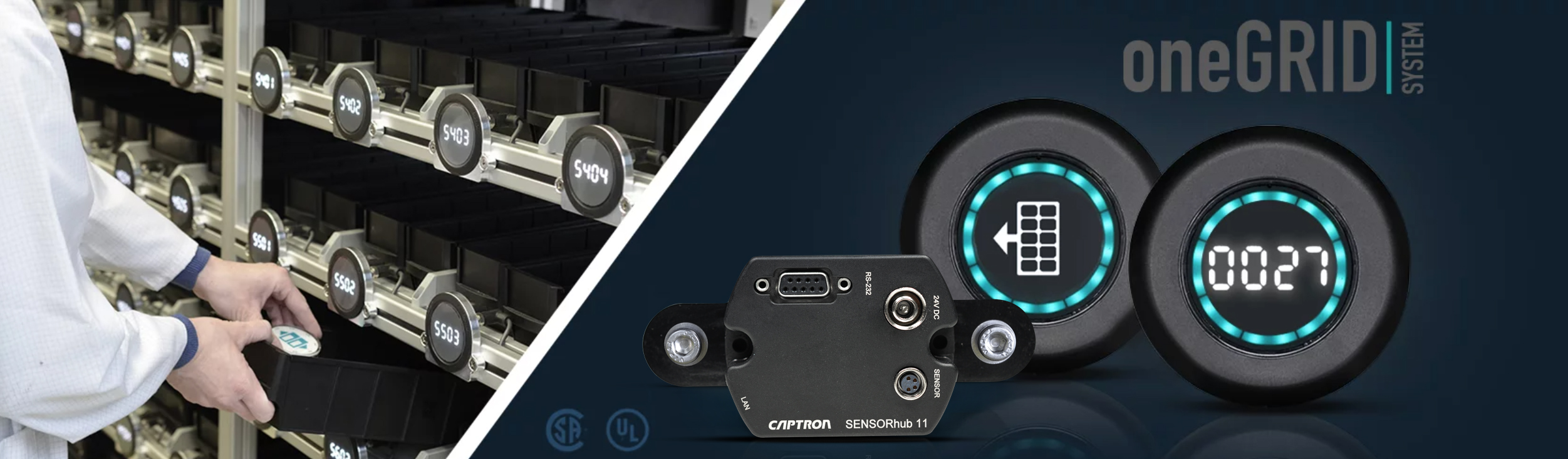 oneGRID - The first capacitive Pick-by-Light System - CAPTRON